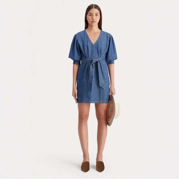 Scotch & Soda | Dresses | Nwt Scotch Soda Belted V Neck Washed Denim ...
